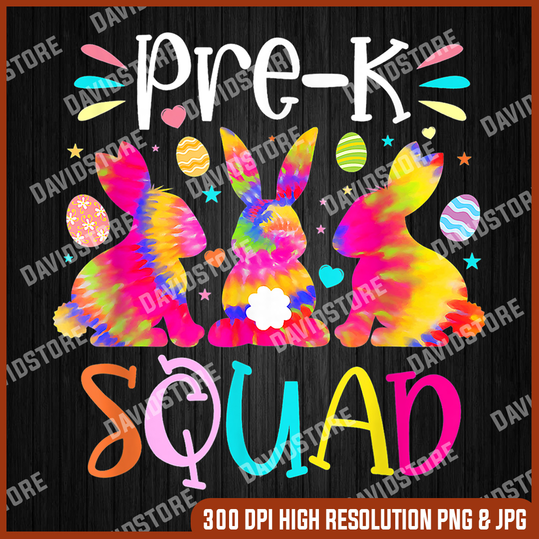 Bunnies Pre K Squad Png, Happy Easter Day Png, Cute Bunnies | Inspire ...