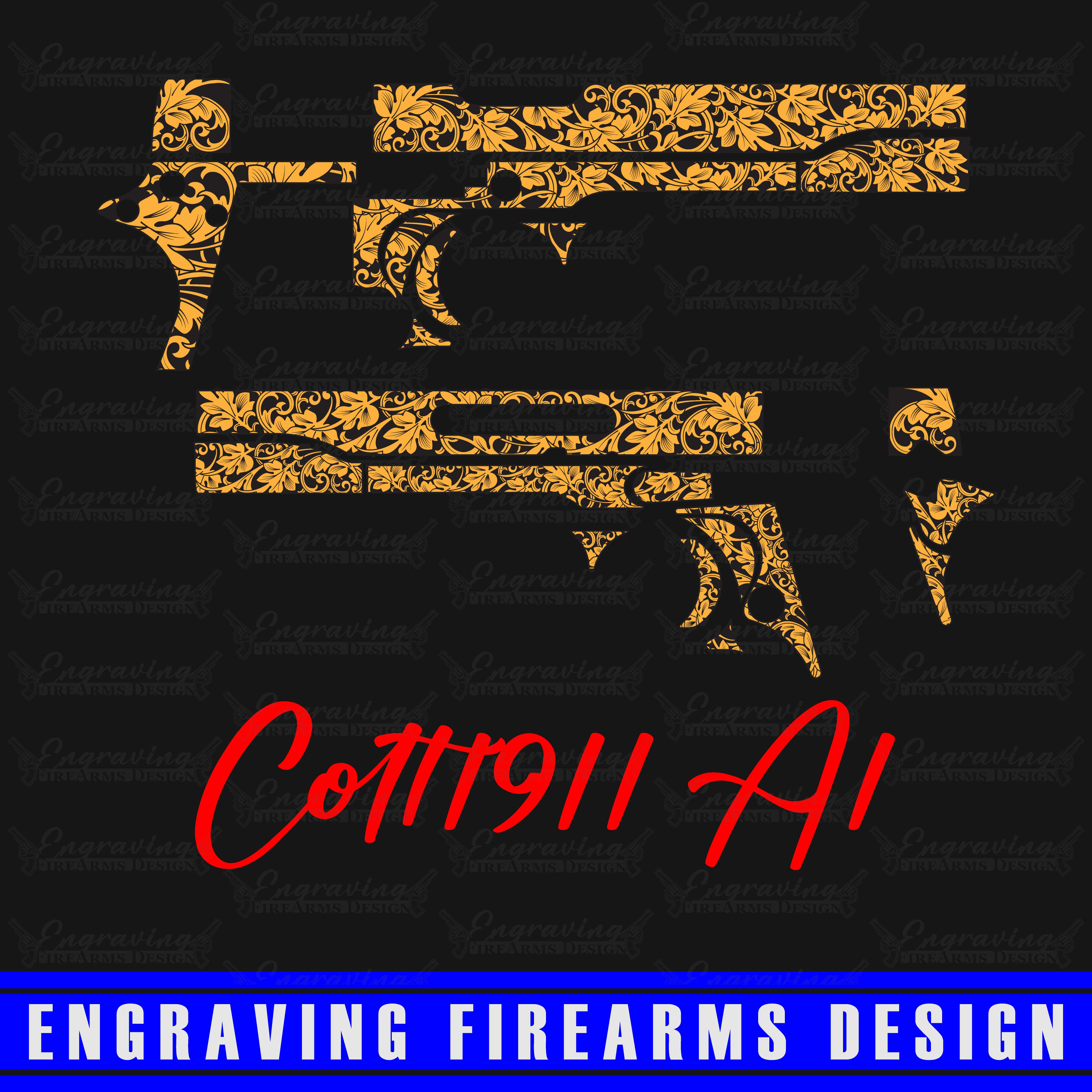 Engraving Firearms Design Colt 1911 A1 Scroll Design | Inspire Uplift