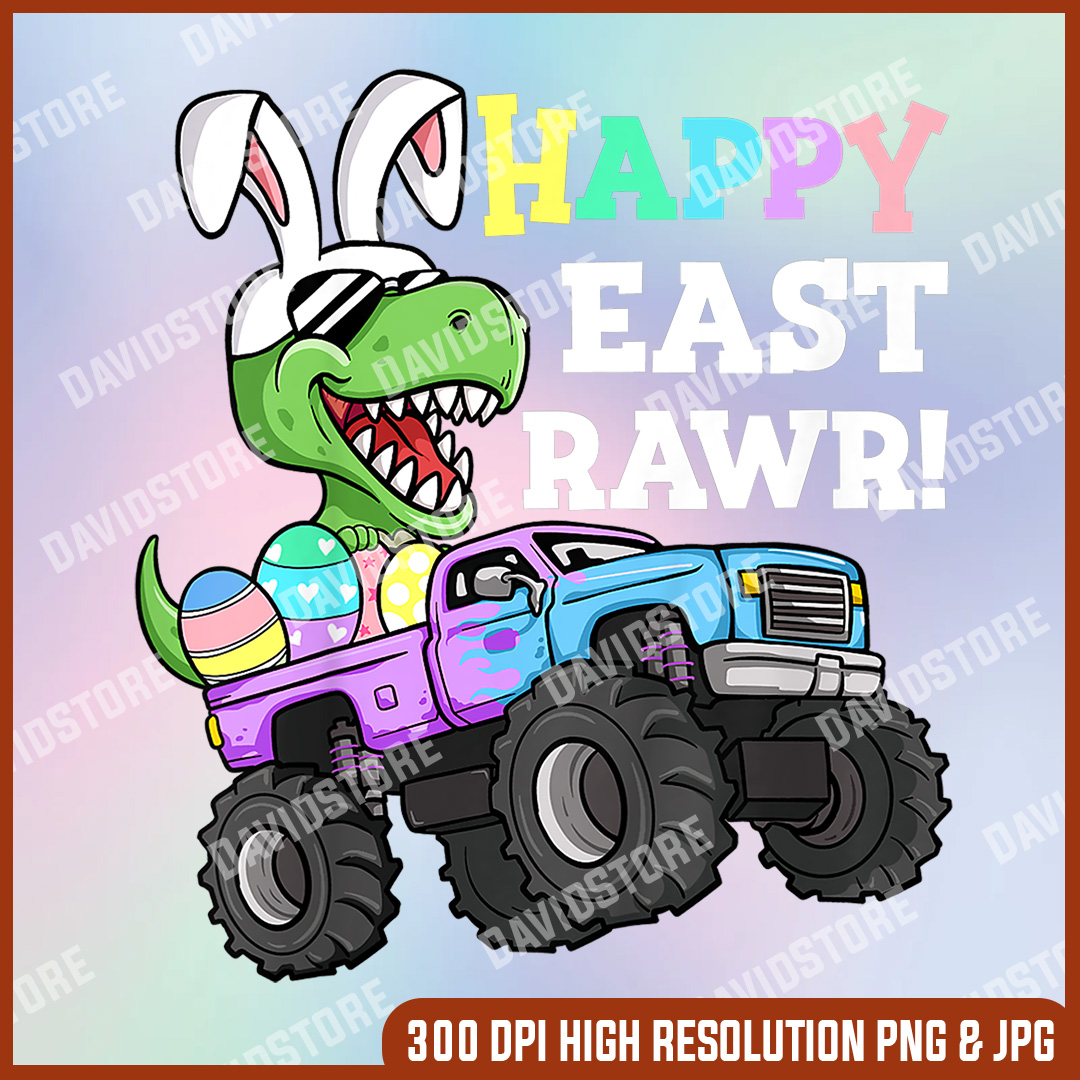 Happy Eastrawr Easter Png, Monster Truck Easter Png, Cute Bu | Inspire ...