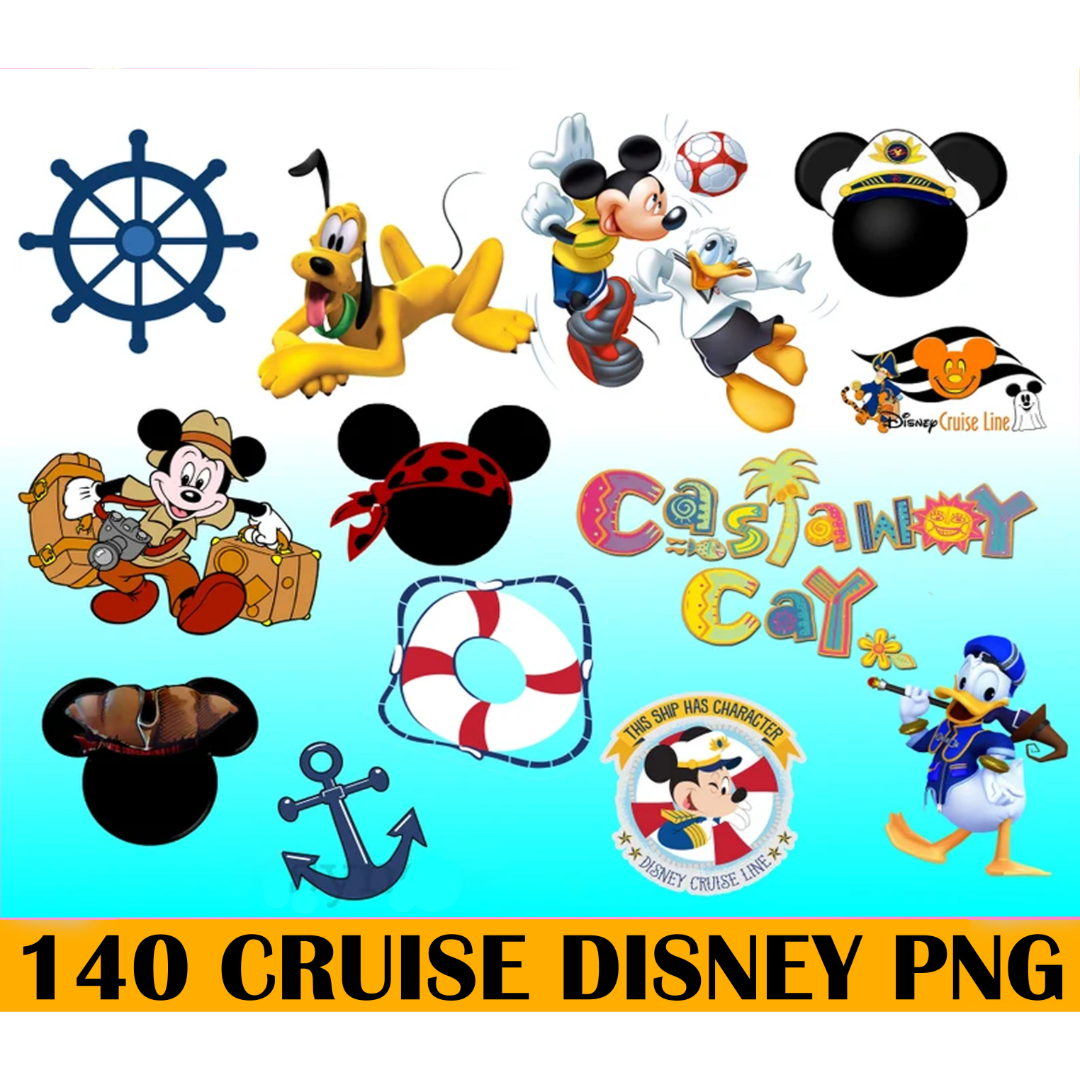 140 Cruise Clipart Bundle, Mickey Mouse Vacation, Disney Cru - Inspire ...