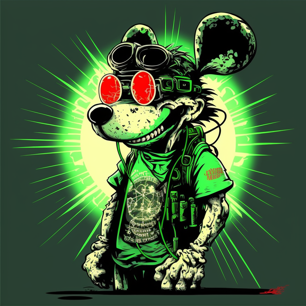 Green cartoon mickey rat | Inspire Uplift