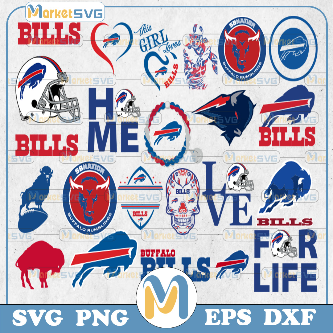 24 Files Buffalo Bills Football team Svg, Buffalo Bills svg, - Inspire ...
