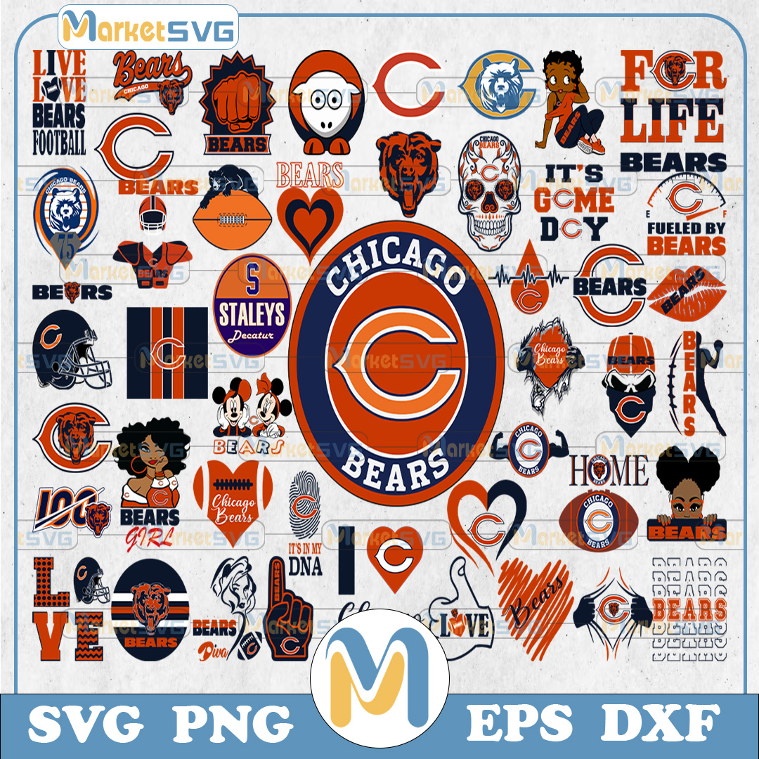 50 Files Chicago Bears Football Teams Svg, Chicago Bears svg | Inspire ...