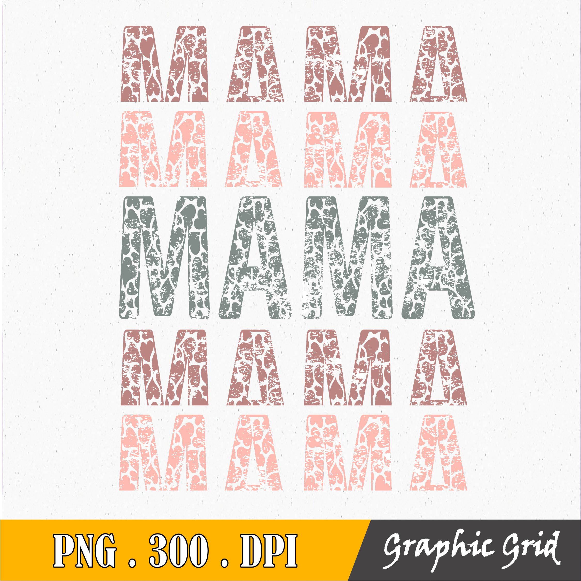 Digital Png File Mama Stacked Distressed Clip Art Printable - Inspire ...
