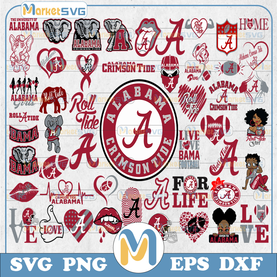 50 Files Alabama Crimson Tide Football Teams Svg, Alabama Cr - Inspire ...