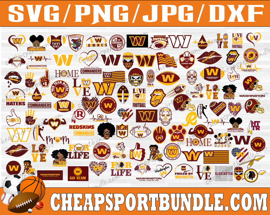 Bundle 118 Files Washington Commanders Football Team Svg, Wa | Inspire ...