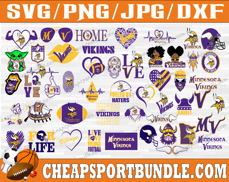 Bundle 50 Files Minnesota Vikings Football Teams Svg, Minnes | Inspire ...