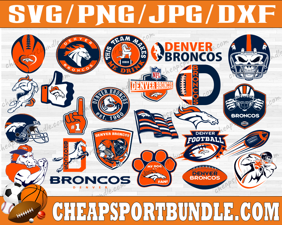 Bundle 24 Files Denver Broncos Football team Svg, Denver Bro | Inspire ...