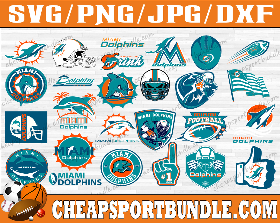 Bundle 26 Files Miami Dolphins Football team Svg, Miami Dolp | Inspire ...