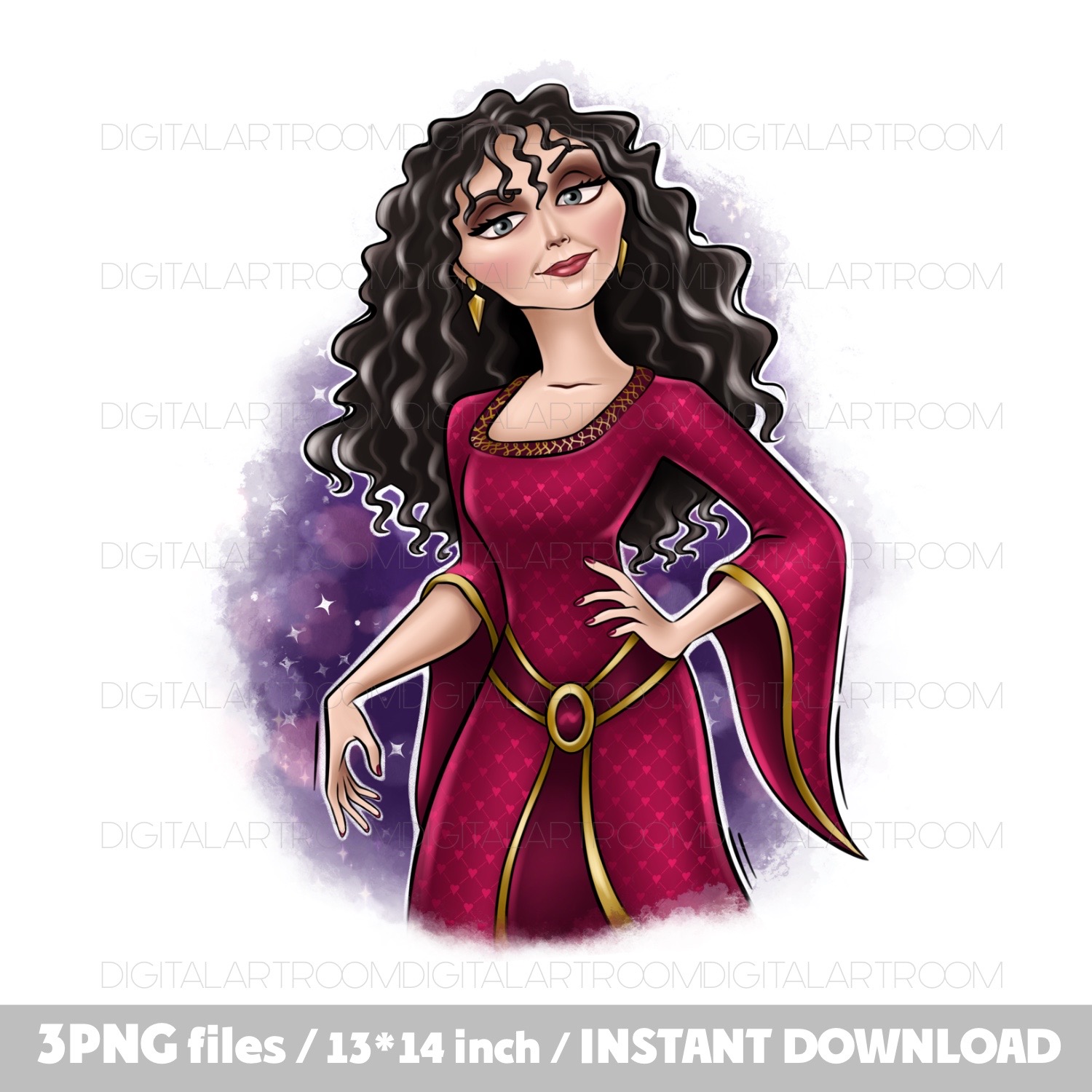 Cartoon villain Mother Gothel Png files Sublimation design C | Inspire ...