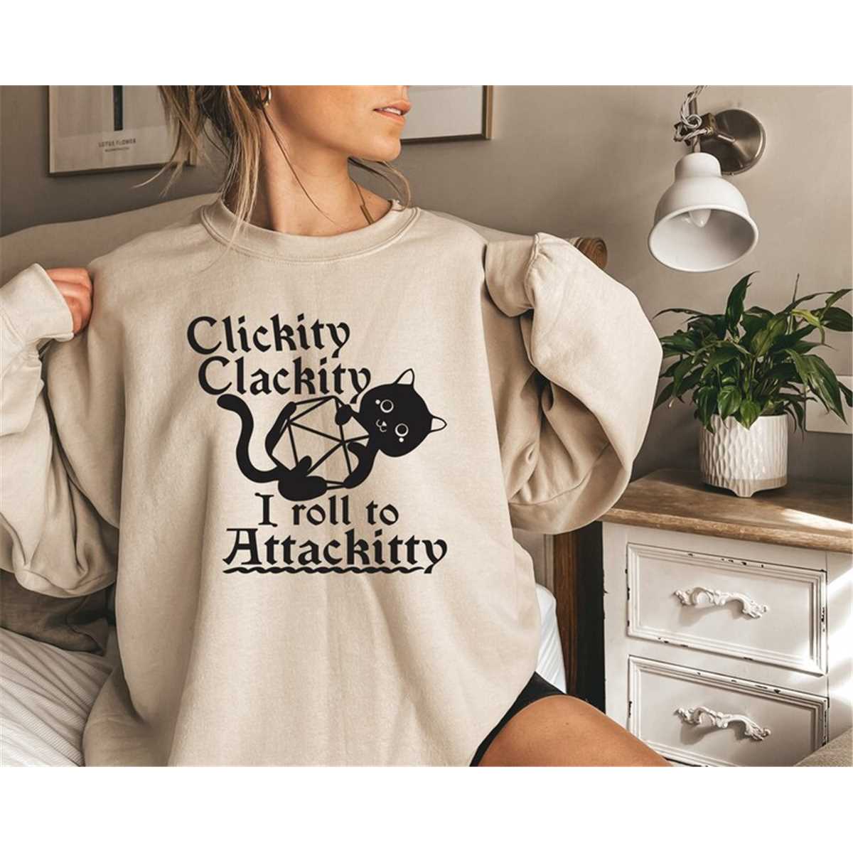 DnD Clickity Clackity Cat Shirt, Dungeons and dragons shirt, | Inspire ...