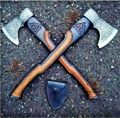 Handcrafted Carbon Steel Viking Axe, ValKnut work Tactical A | Inspire ...