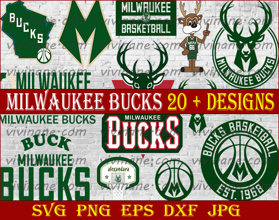 Bundle 27 Files Milwaukee Bucks Basketball Team SVG, Milwauk | Inspire ...