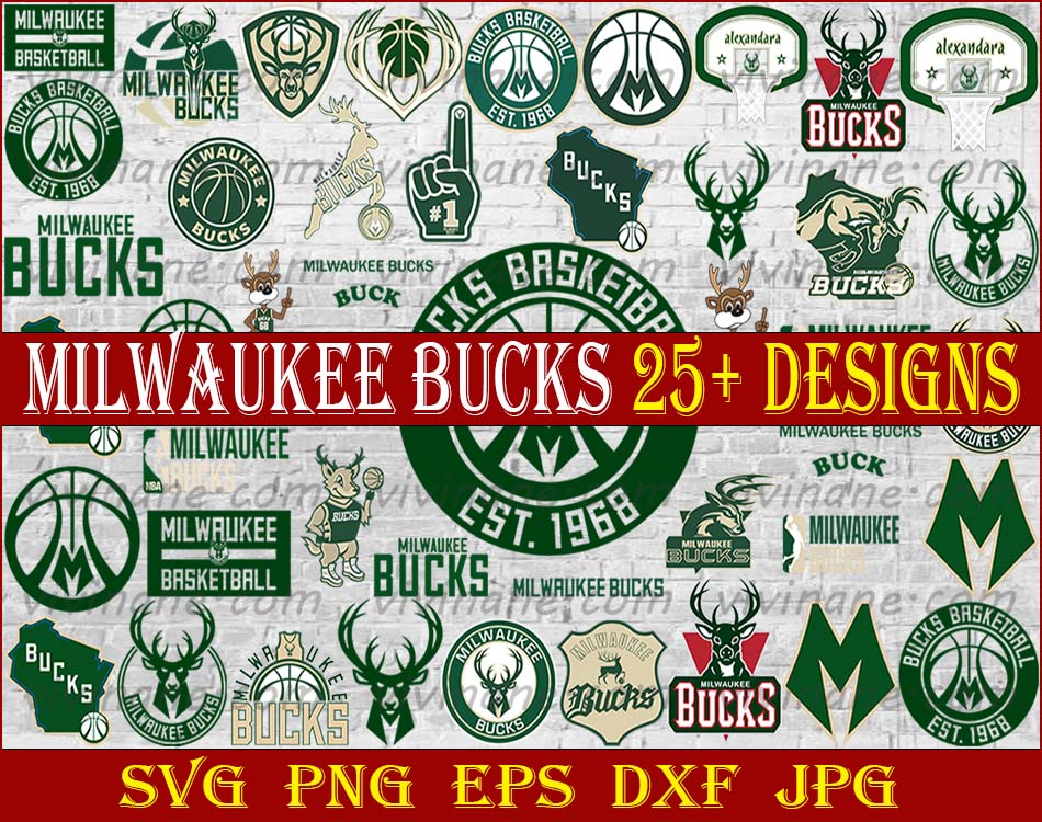 Bundle 46 Files Milwaukee Bucks Basketball Team SVG, Milwauk - Inspire ...