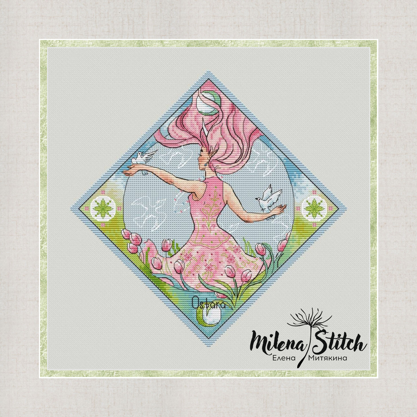 Ostara Cross Stitch Pattern | Inspire Uplift
