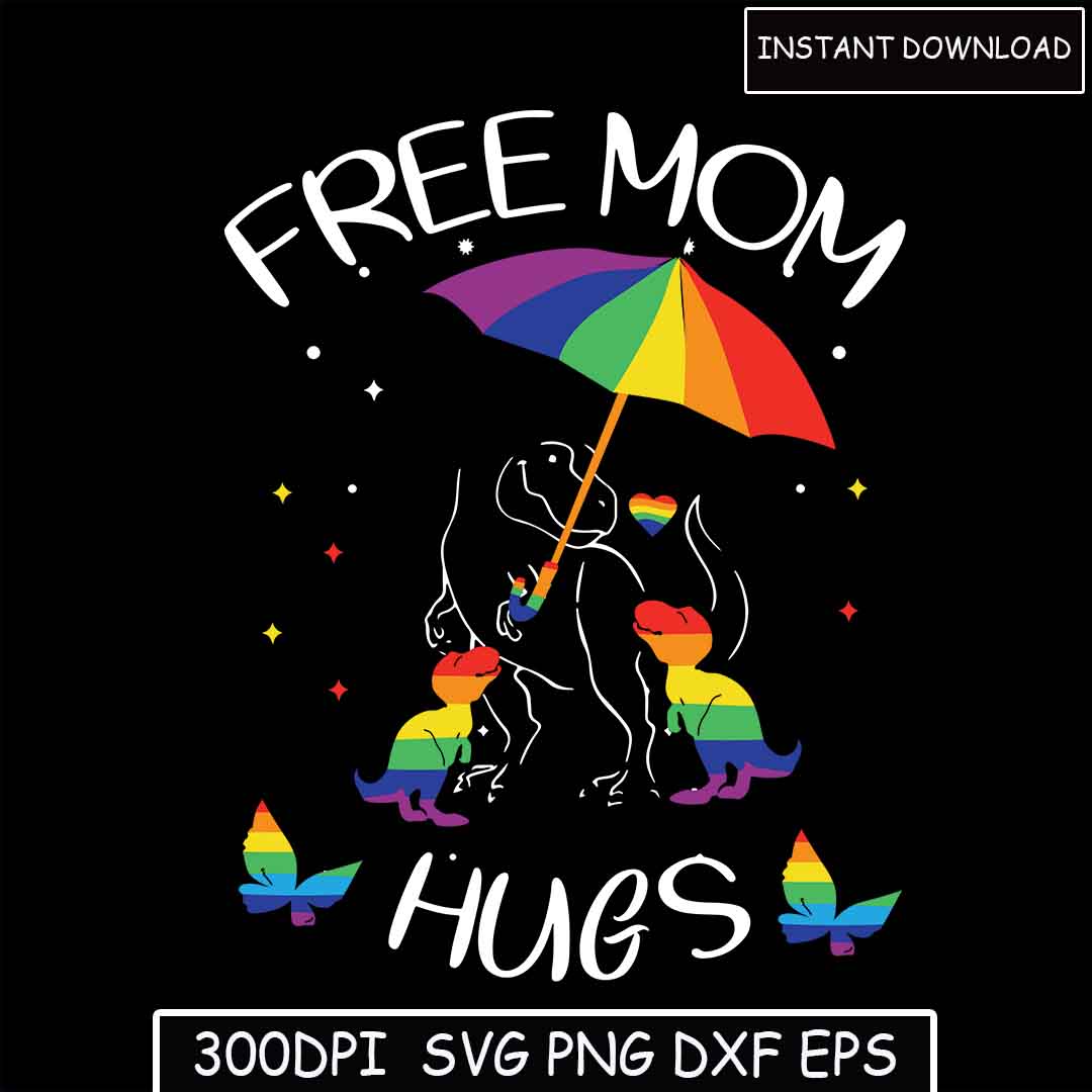 Free Mom Hugs SVG PNG, Mothers day, Gift for mom Sublimation | Inspire ...