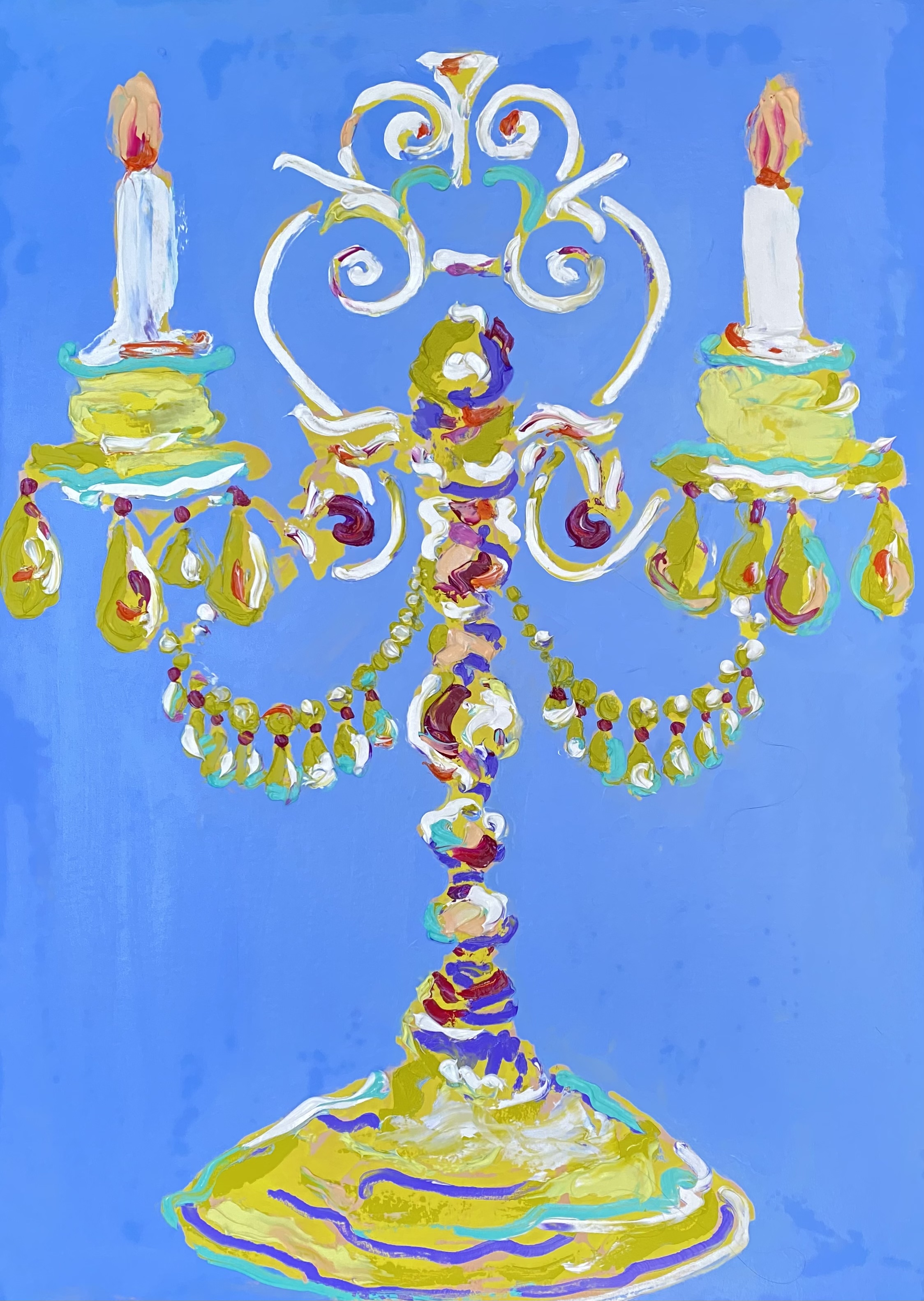 Modern Candelabrum, Original oil painting on cardboard, Gala - Inspire ...