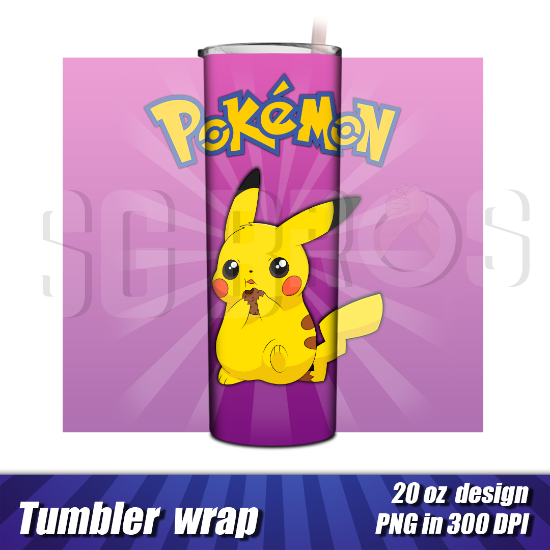 Pikachu tumbler full wrap, Pikachu personalized tumbler 20oz | Inspire ...