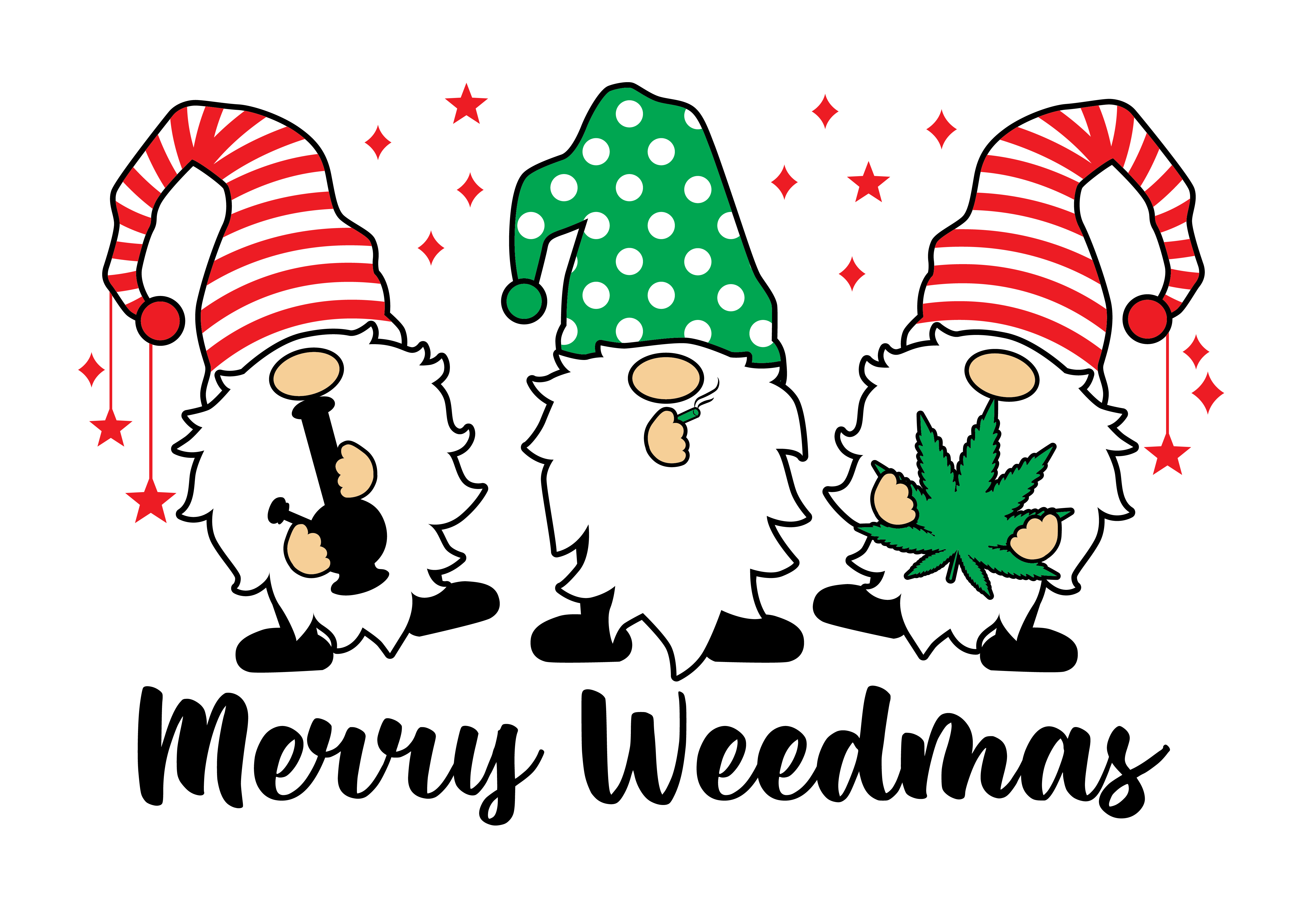 Merry Weedmas Gnomes SVG, Cannabis Gnomes SVG, Christmas Mar | Inspire ...