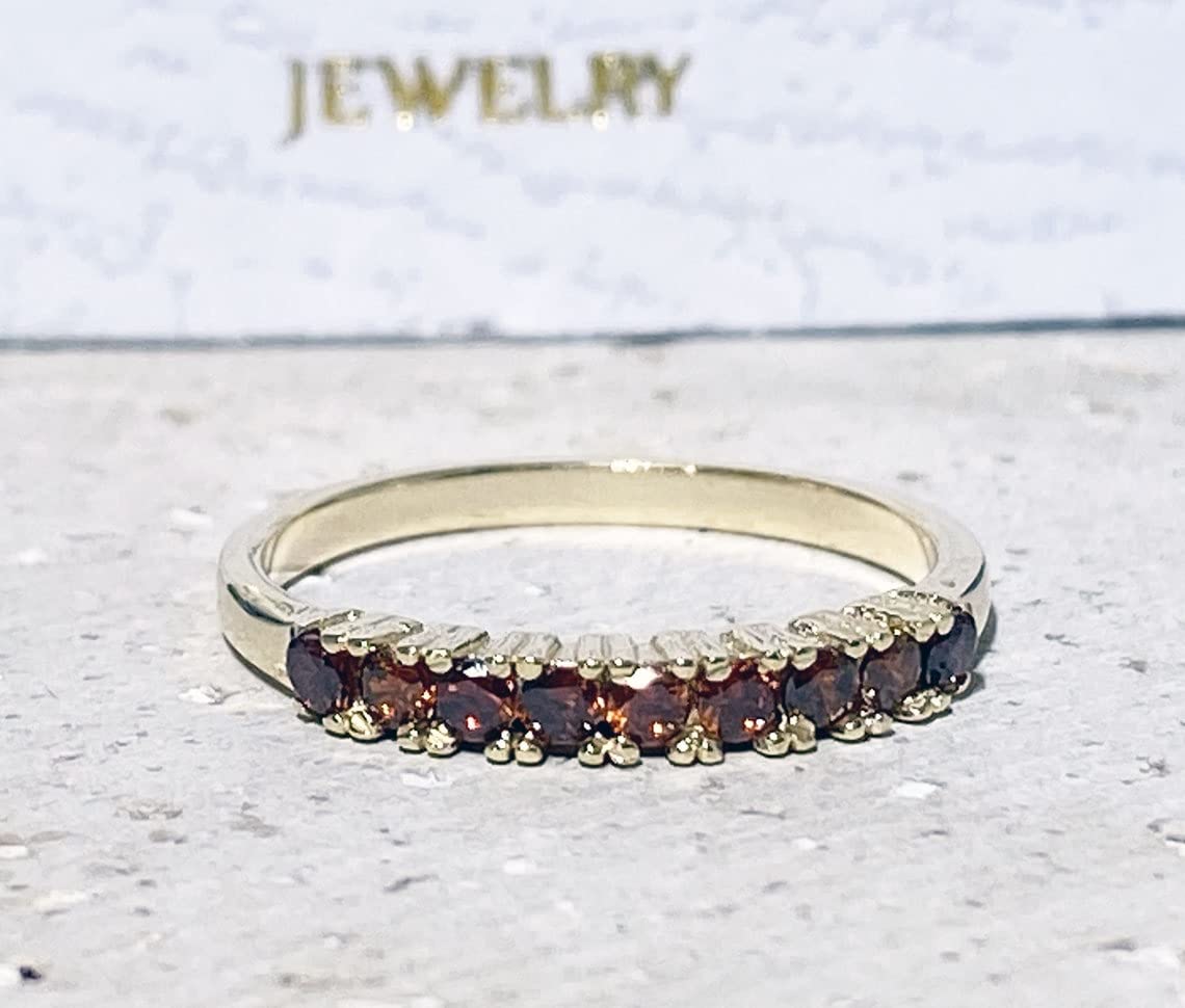Red Garnet Ring - January Birthstone - Stacking Ring | Inspire Uplift