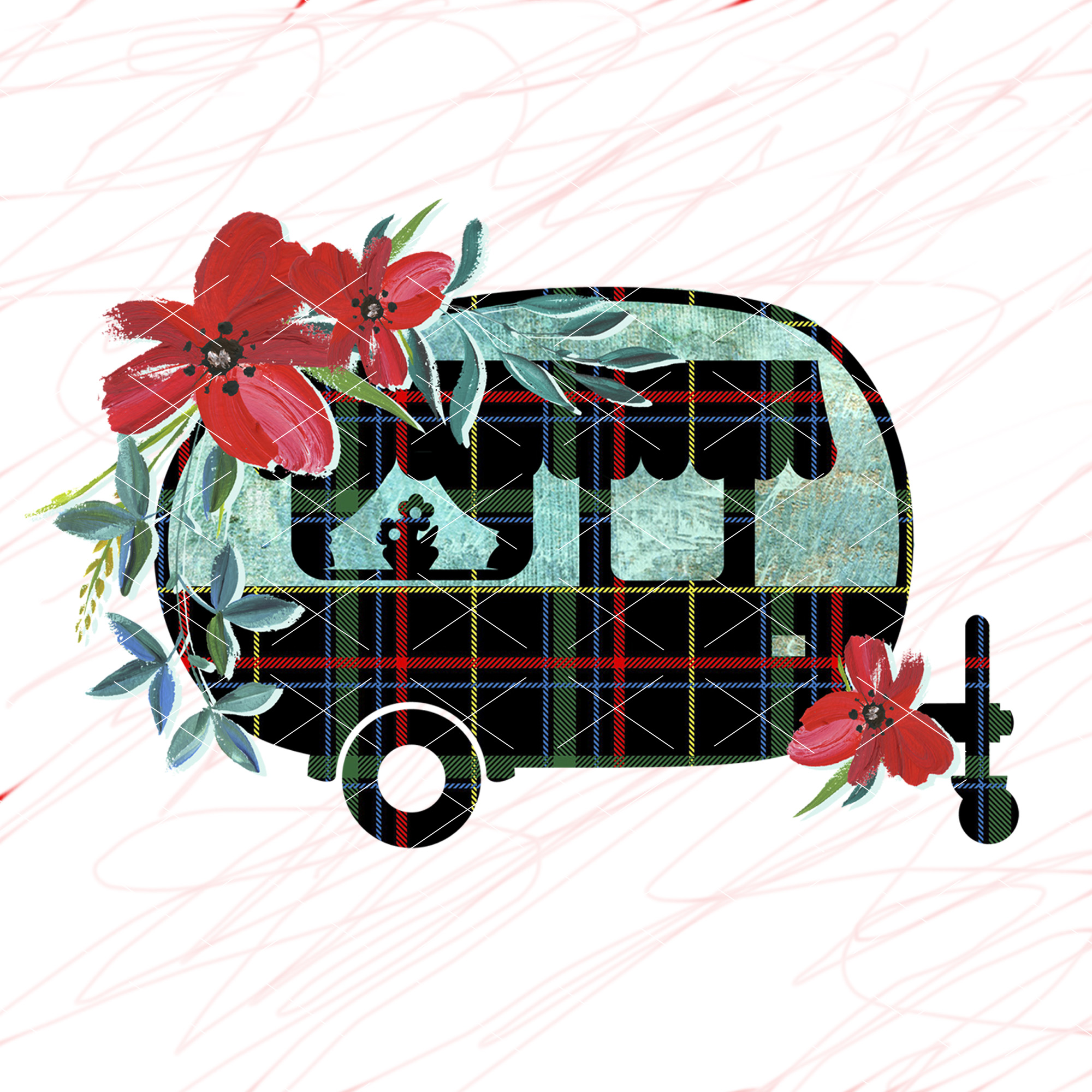 Travel trailer with flowers png print Camping life Sublimati - Inspire ...