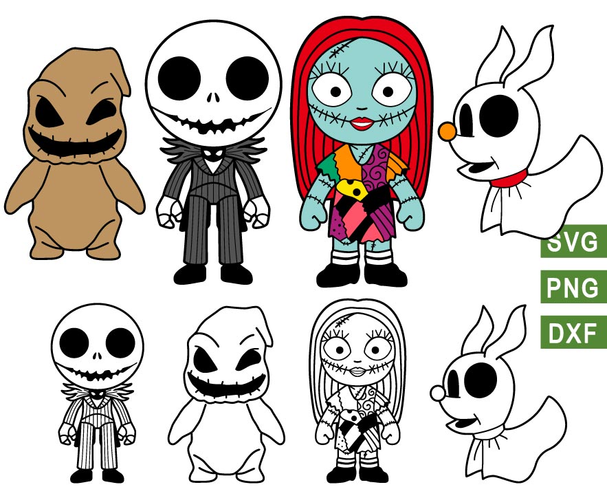 Jack and Sally svg, Nightmare Before Christmas svg, Jack Ske | Inspire ...
