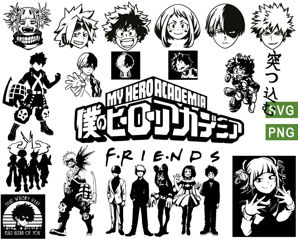 my hero academia svg, Todoroki Shoto svg, Izuku Midoriya svg | Inspire ...