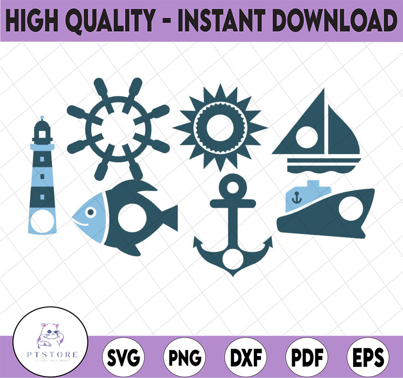 Nautical SVG Bundle, Nautical SVG, Nautical Clipart, Nautica | Inspire ...