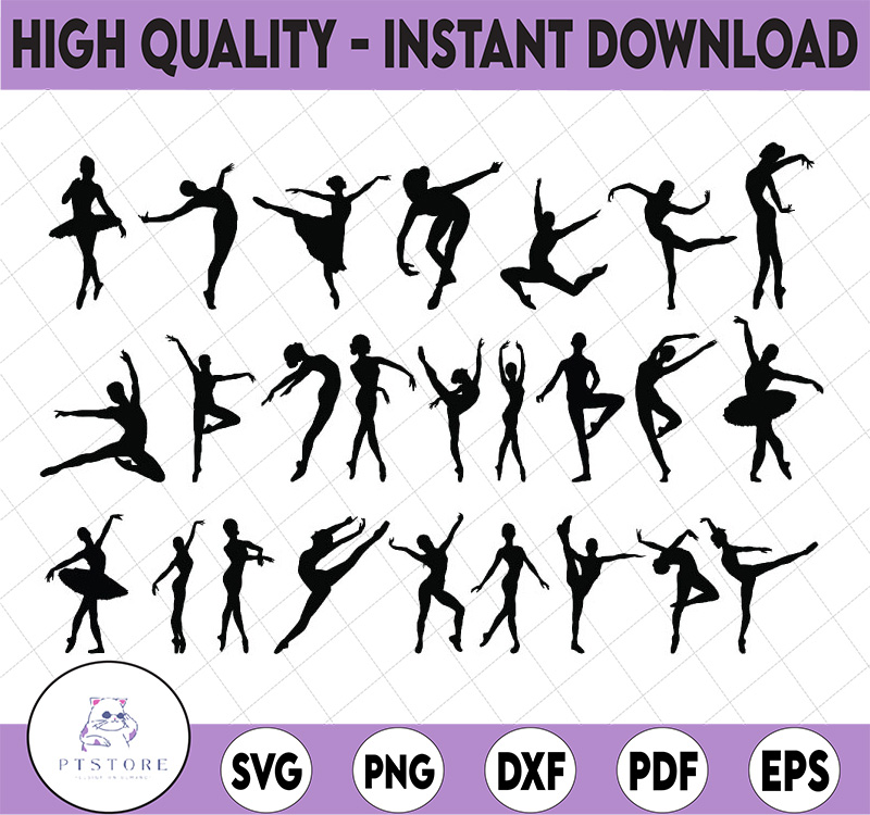 Ballet Dancer Bundle Pack -SVG, PNG, DXF,Eps - Digital Desig | Inspire ...