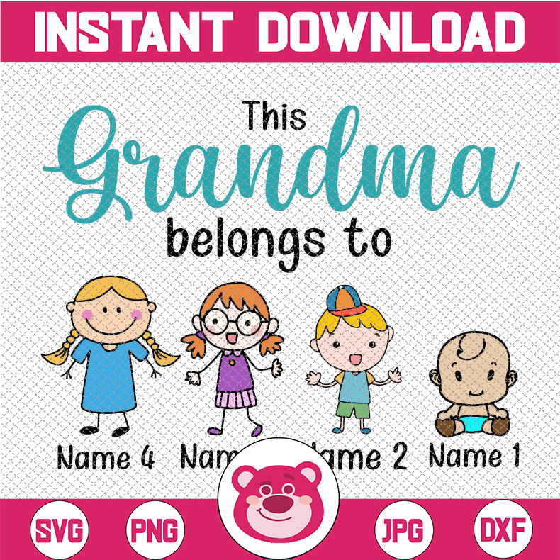 Personalized Name Grandma Svg, This Grandma Belongs To, Gran | Inspire ...