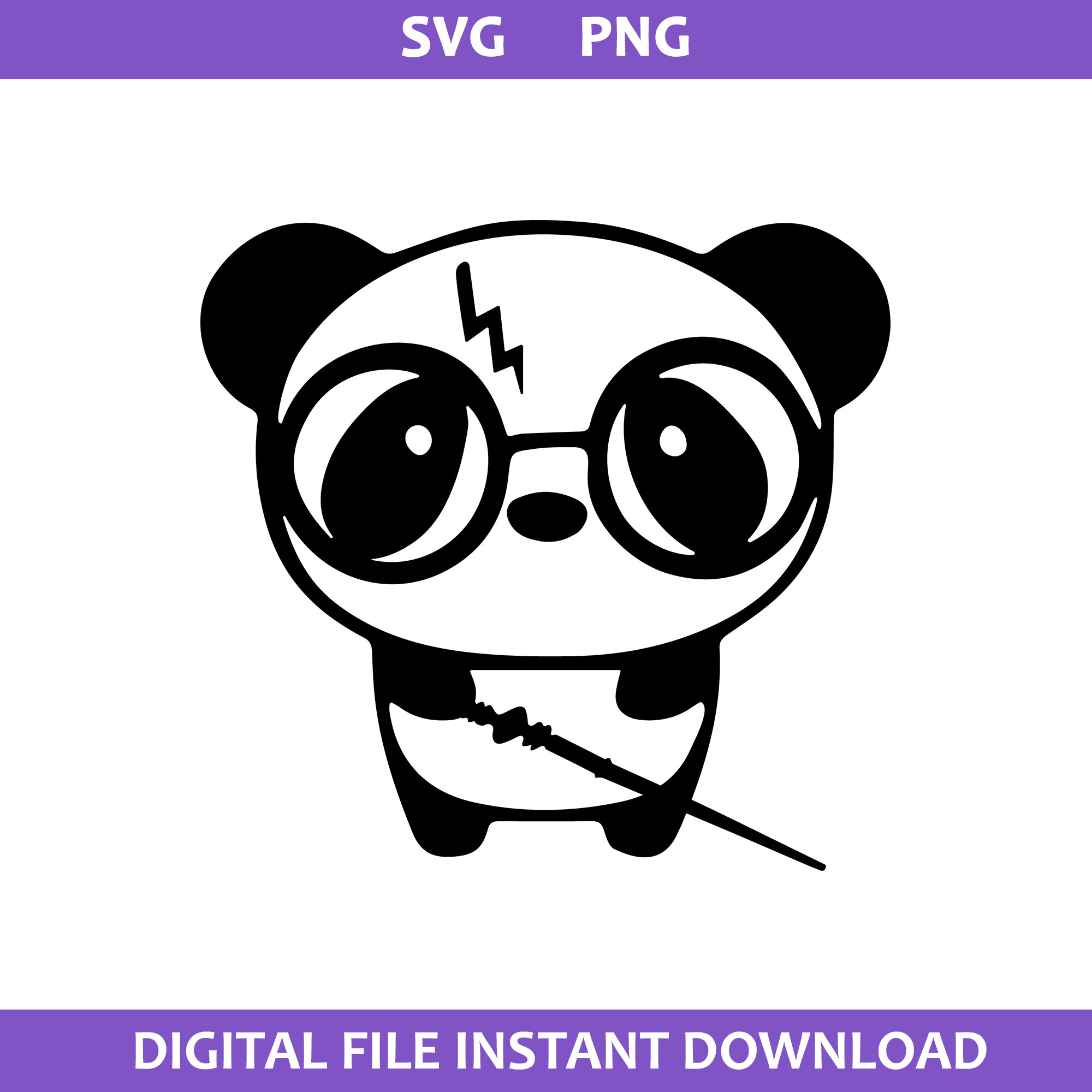 Harry Potter Panda Svg, Panda Wizard Svg, Hogwarts Svg, Harr - Inspire ...