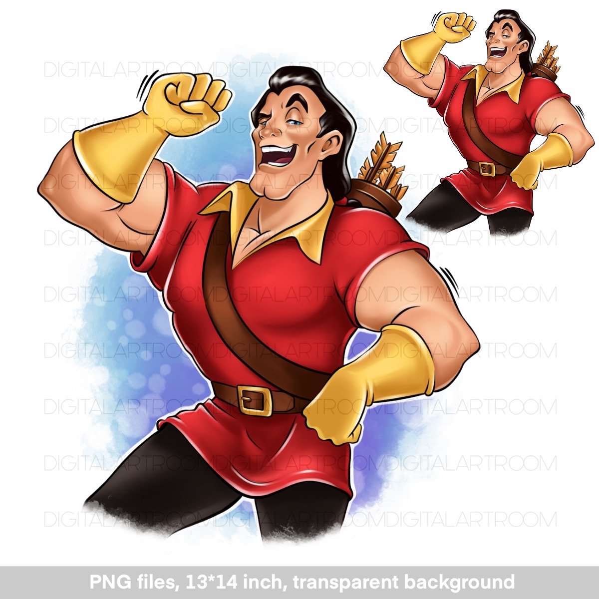 Gaston Cartoon villain Sublimation design Png illustration | Inspire Uplift