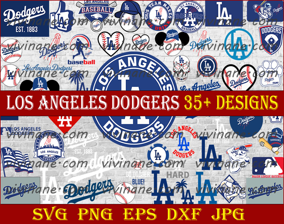 Bundle 55 Files LA Dodgers Baseball Team SVG, LA Dodgers Svg | Inspire ...