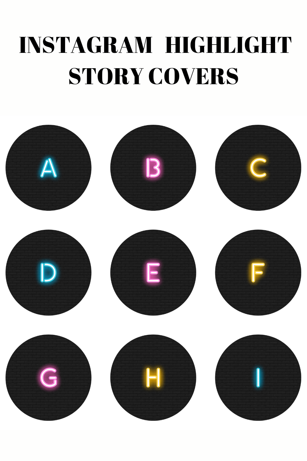 26 english alphabet and numbers instagram highlight covers. | Inspire ...