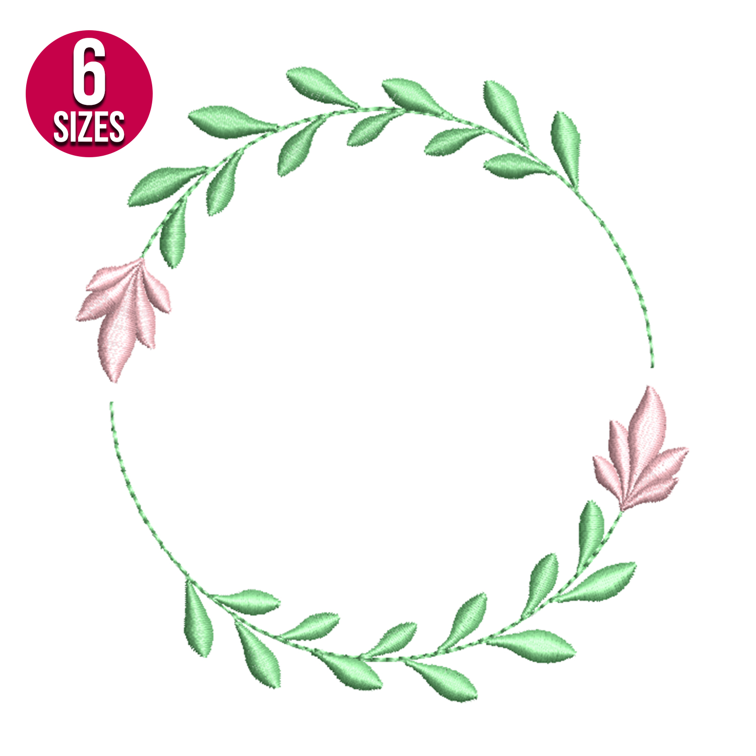 Floral Wreath embroidery design, Digital download, Instant d | Inspire ...