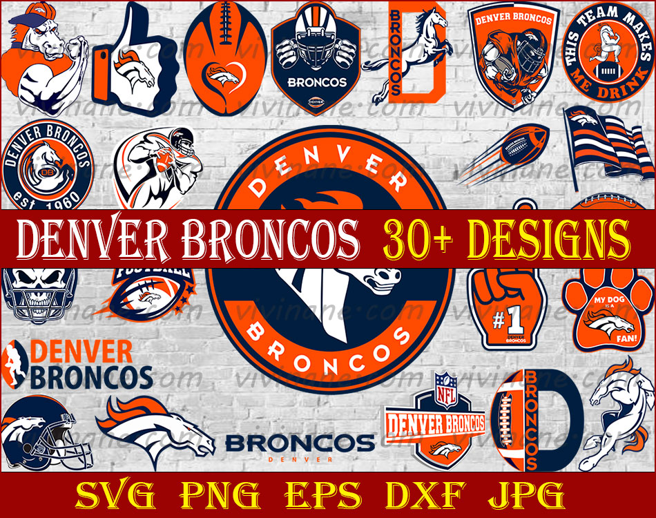 Bundle 24 Files Denver Broncos Football team Svg, Denver Bro - Inspire ...