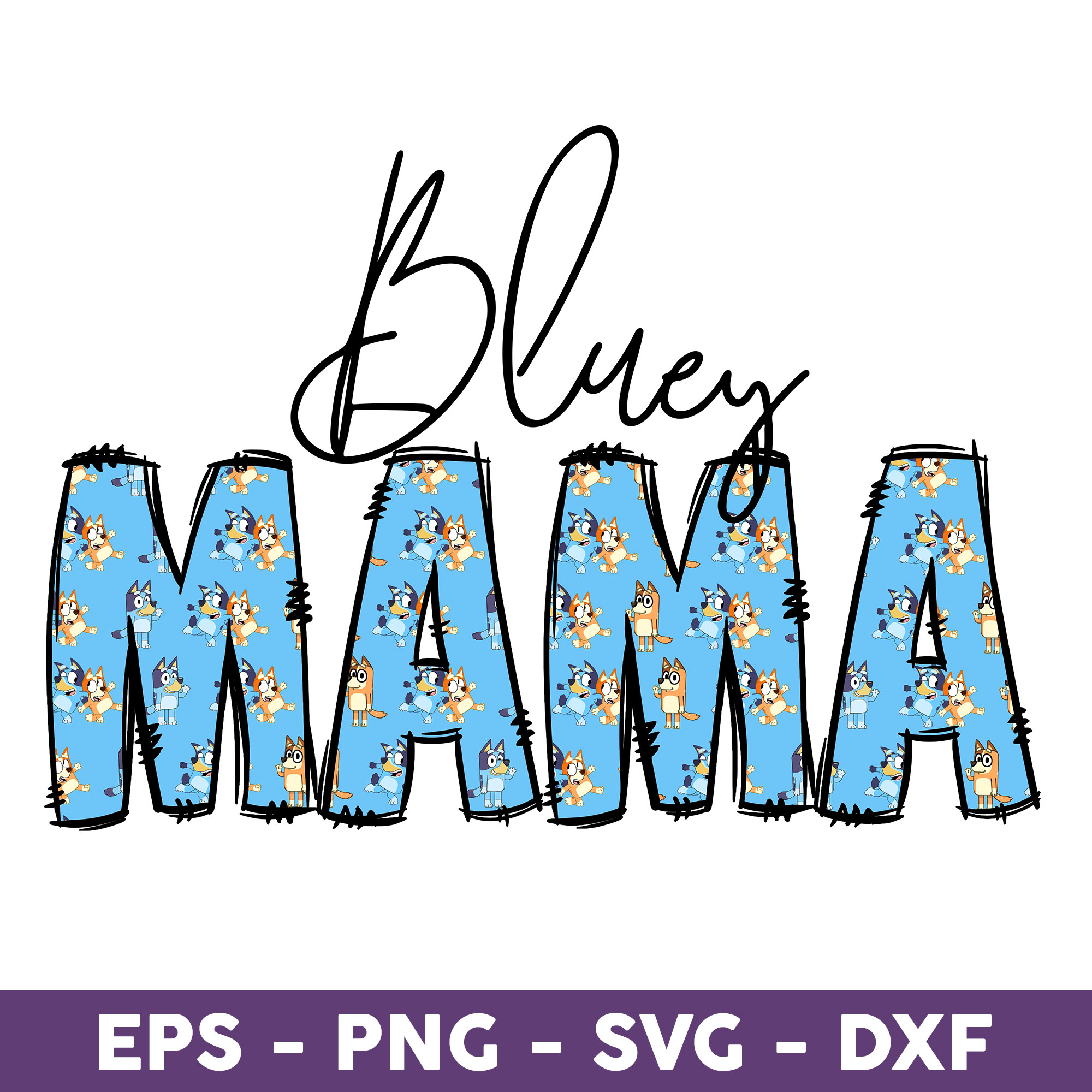Bluey Mama Png, Mama Png, Bluey Hug Bingo Png, Bluey And Bin - Inspire ...