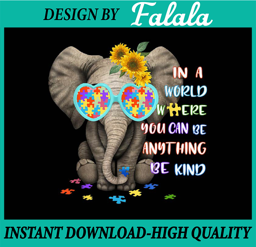 Elephant Autism Be Kind Autism Awareness Png, Elephant Autis | Inspire ...