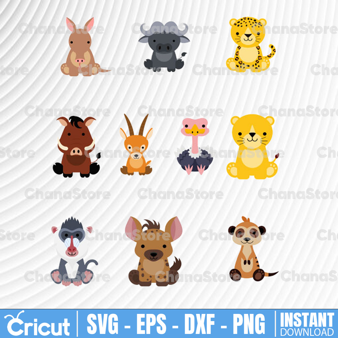 Baby animals png files for print,Baby animals clip art,Afric | Inspire ...