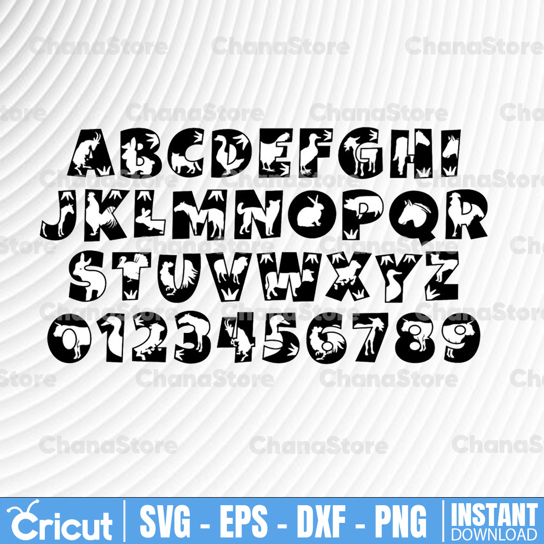 Wildlife Animals Letters SVG – Forest Animals Alphabet SVG – | Inspire ...