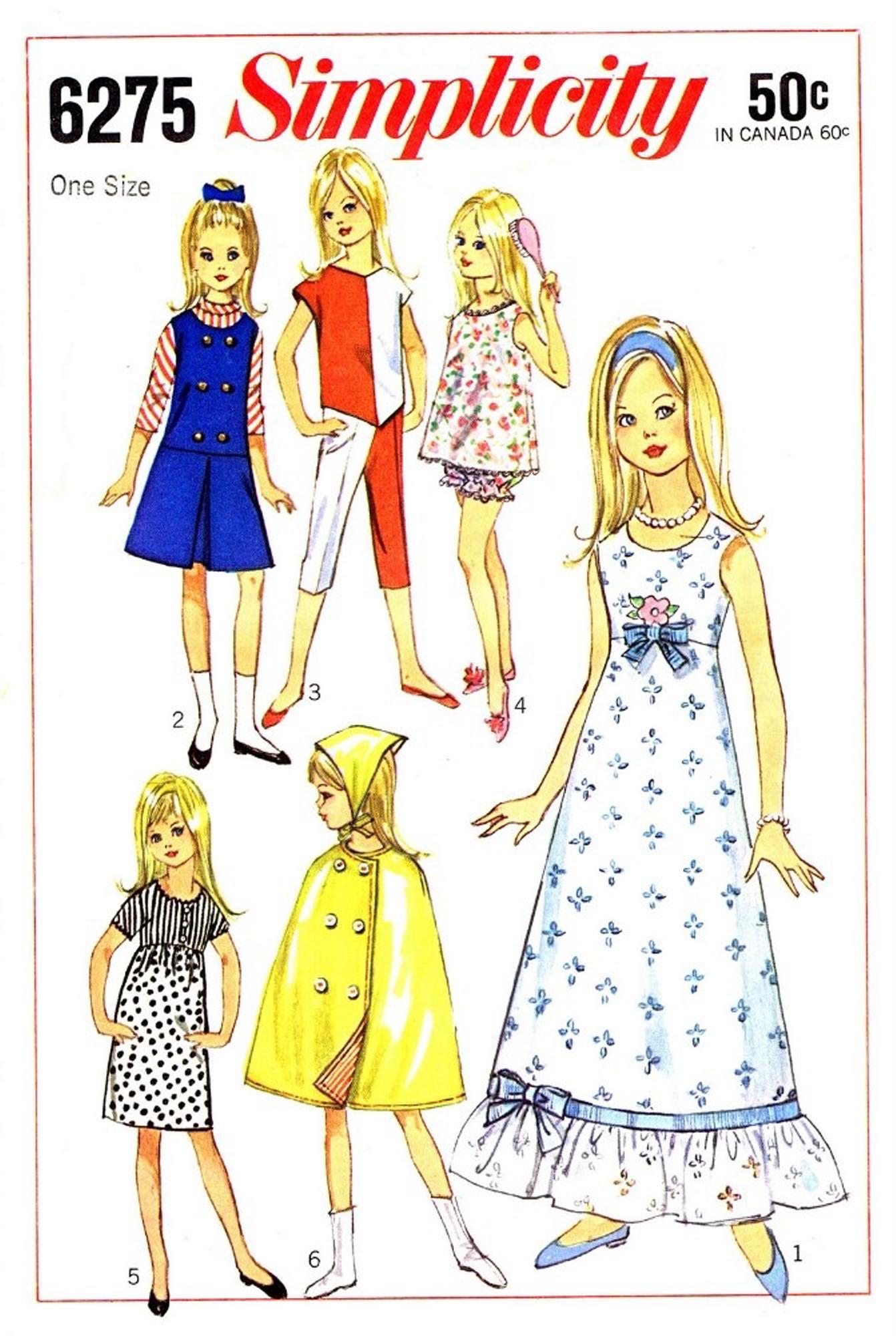 Simplicity 6275 doll pattern Wardrobe for 9 inch little girl | Inspire ...