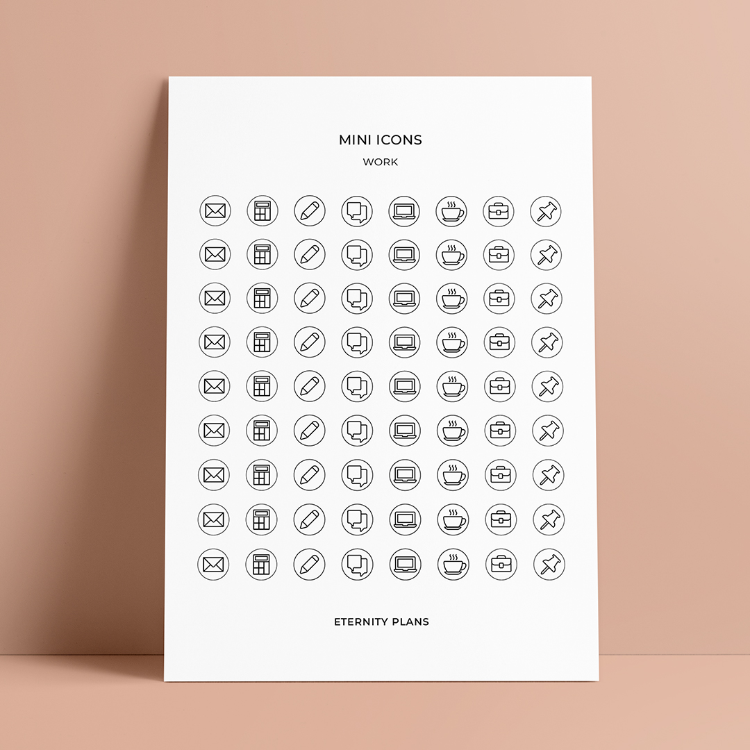 Mini work icons stickers - Inspire Uplift