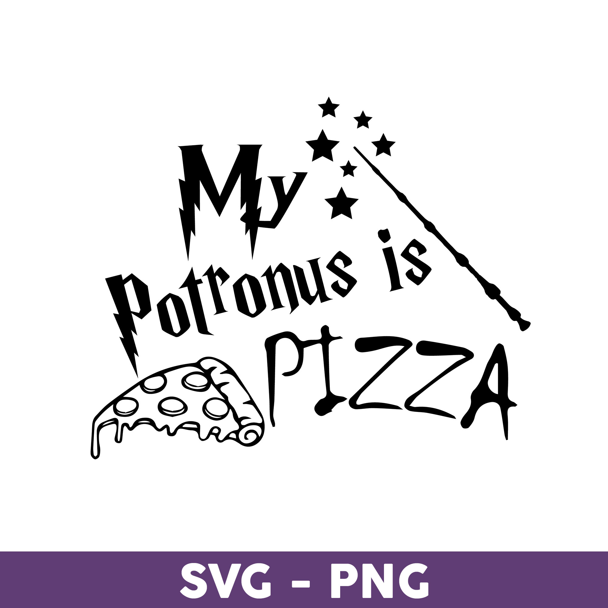 My Potronus Is Pizza Svg, Harry Potter Svg, Harry Potter Cli - Inspire ...