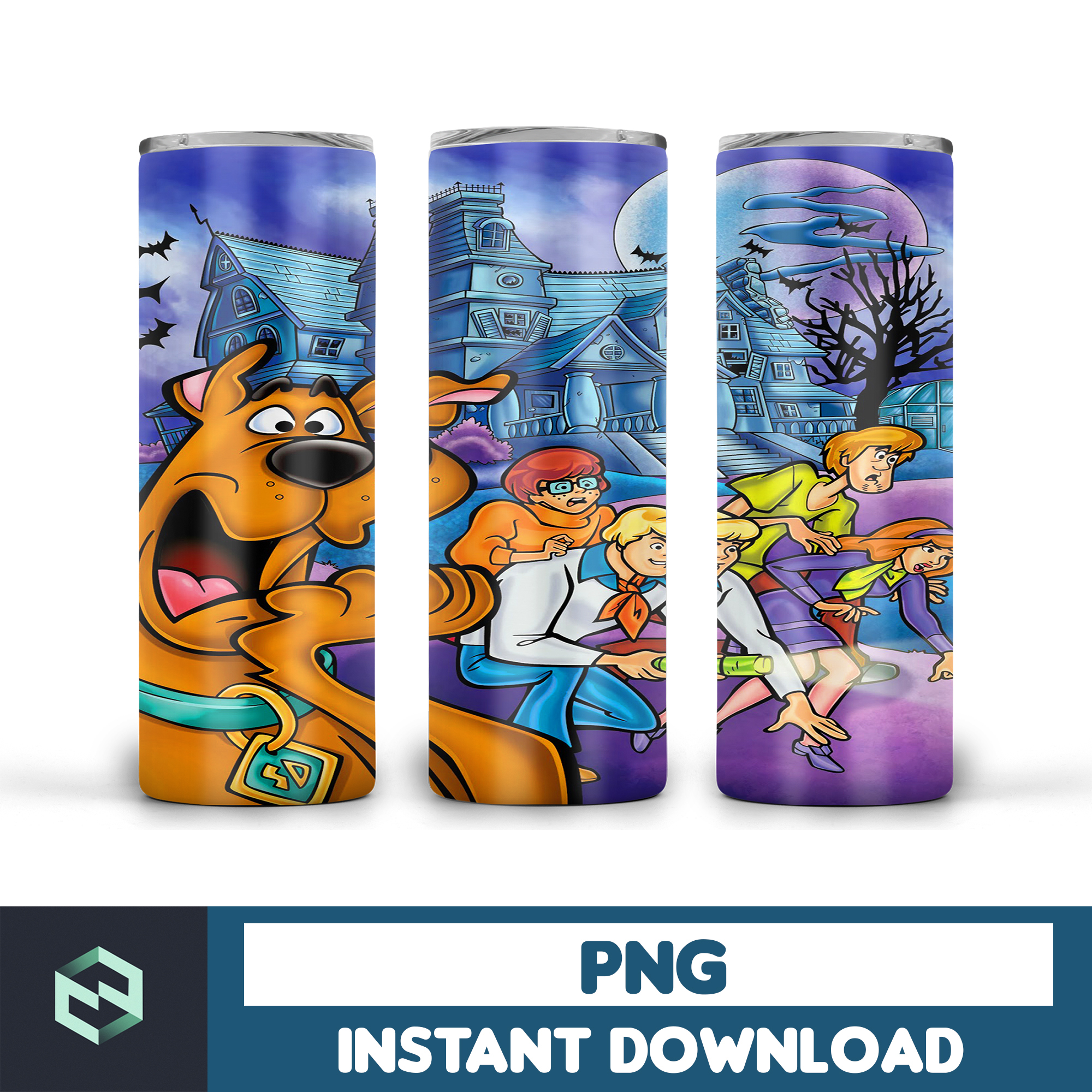 Scooby Doo tumbler design, 20 oz skinny tumbler design, subl - Inspire ...