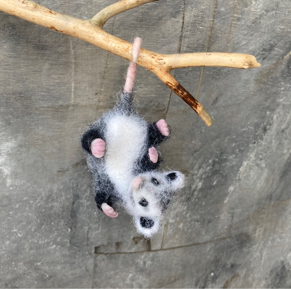Miniature dollhouse opossum figurine 1/12 scale Needle felte - Inspire ...