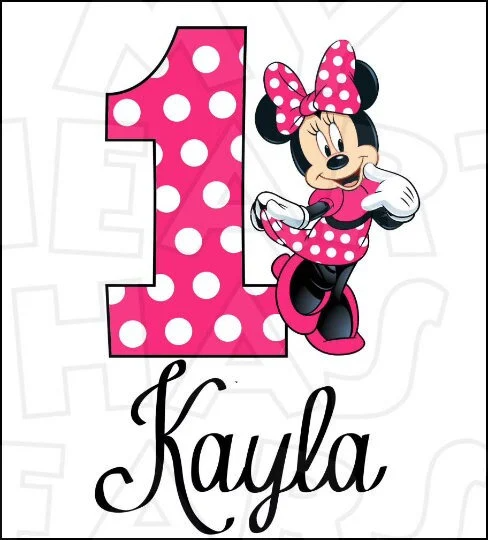 Minnie Mouse Birthday girl ANY NAME NUMBER image png digital | Inspire ...