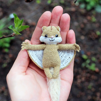 Flying squirrel doll, Amigurumi animals crochet amigurumi - Inspire Uplift