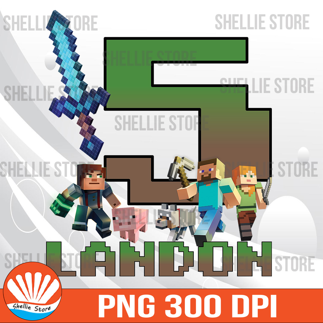 "Custom Minecra Birthday Family Svg, Birthday Party Outfit, | Inspire ...