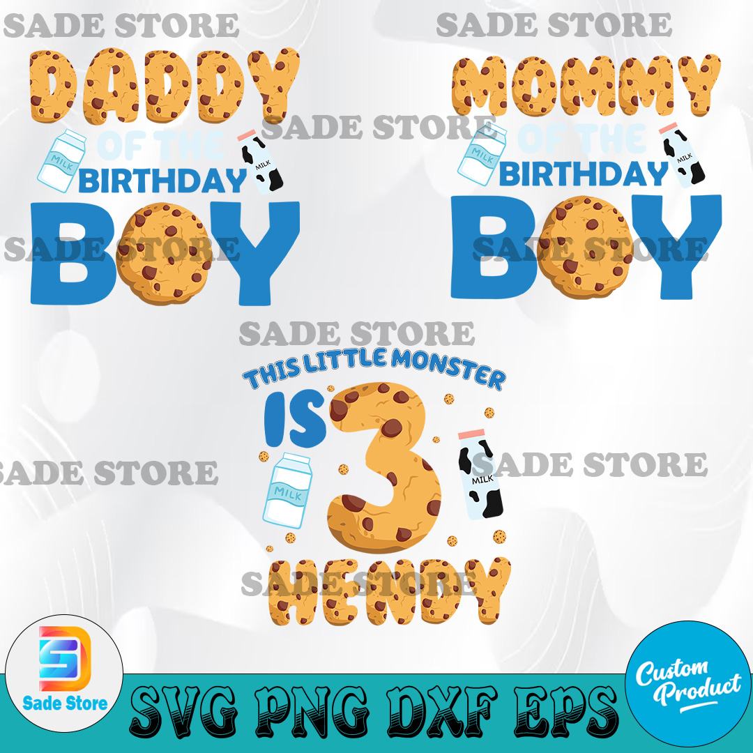Cookies and Milk Birthday, Monster Cookie Birthday Svg, Matc | Inspire ...