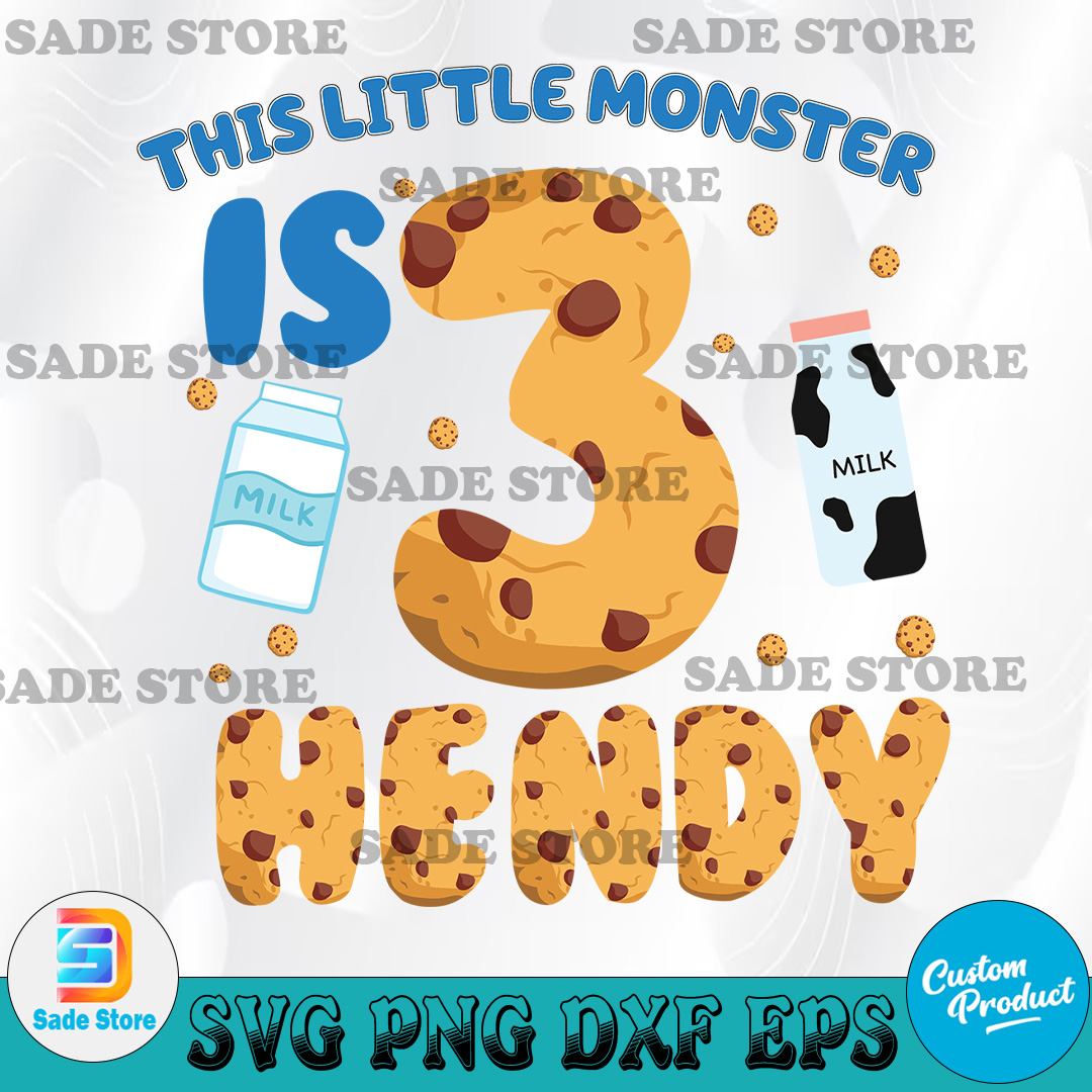 Cookies and Milk Birthday, Monster Cookie Birthday Svg, Matc | Inspire ...